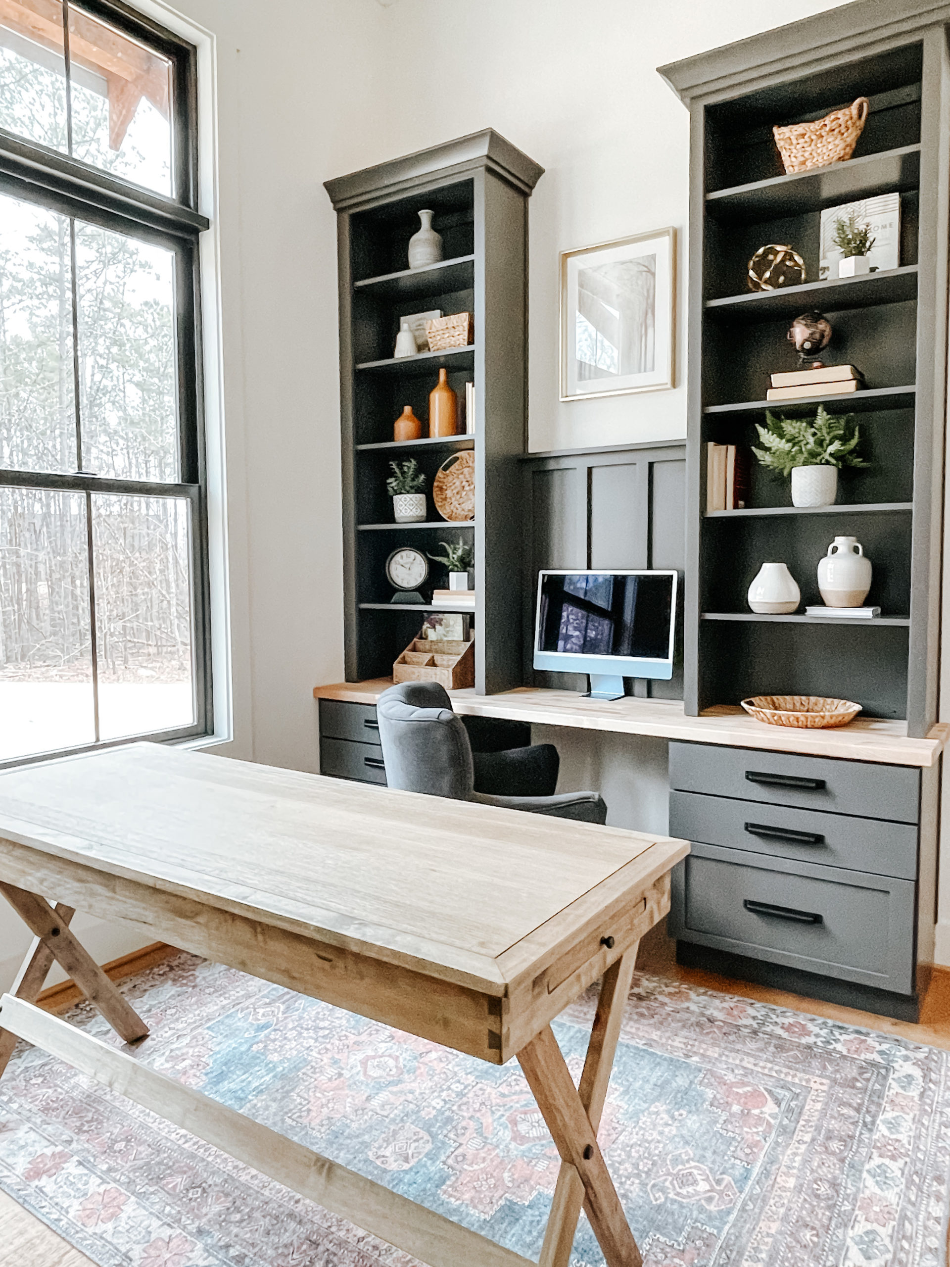 Home Office Shelf Styling | Southern Surroundings